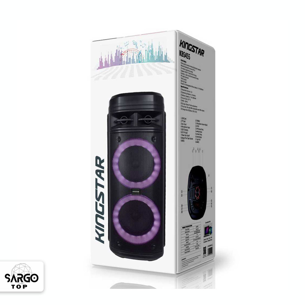 اسپیکر بلوتوثی پارتی بوم کینگ استار مدل KBS455 (گارانتی یکساله متین) - سارگوتاپ